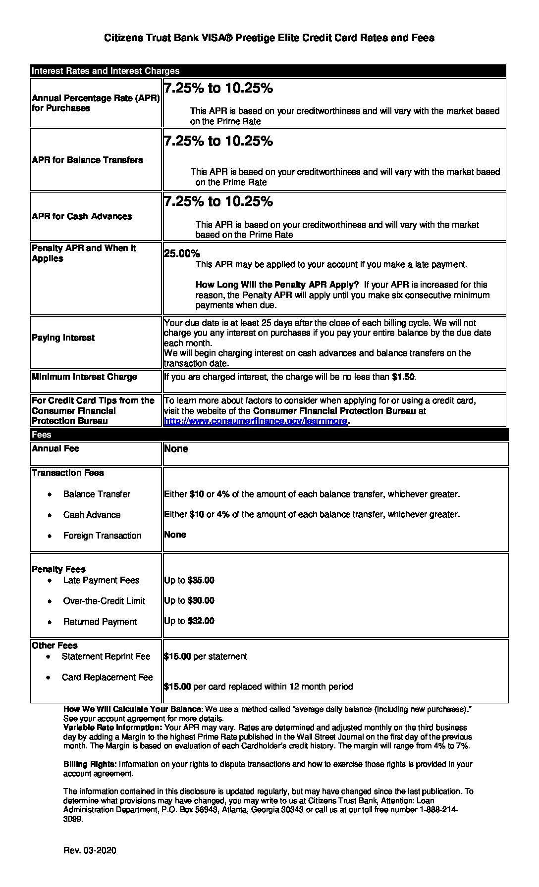 2020-VISA Prestige Elite Credit Card Terms and Conditions – Citizens ...